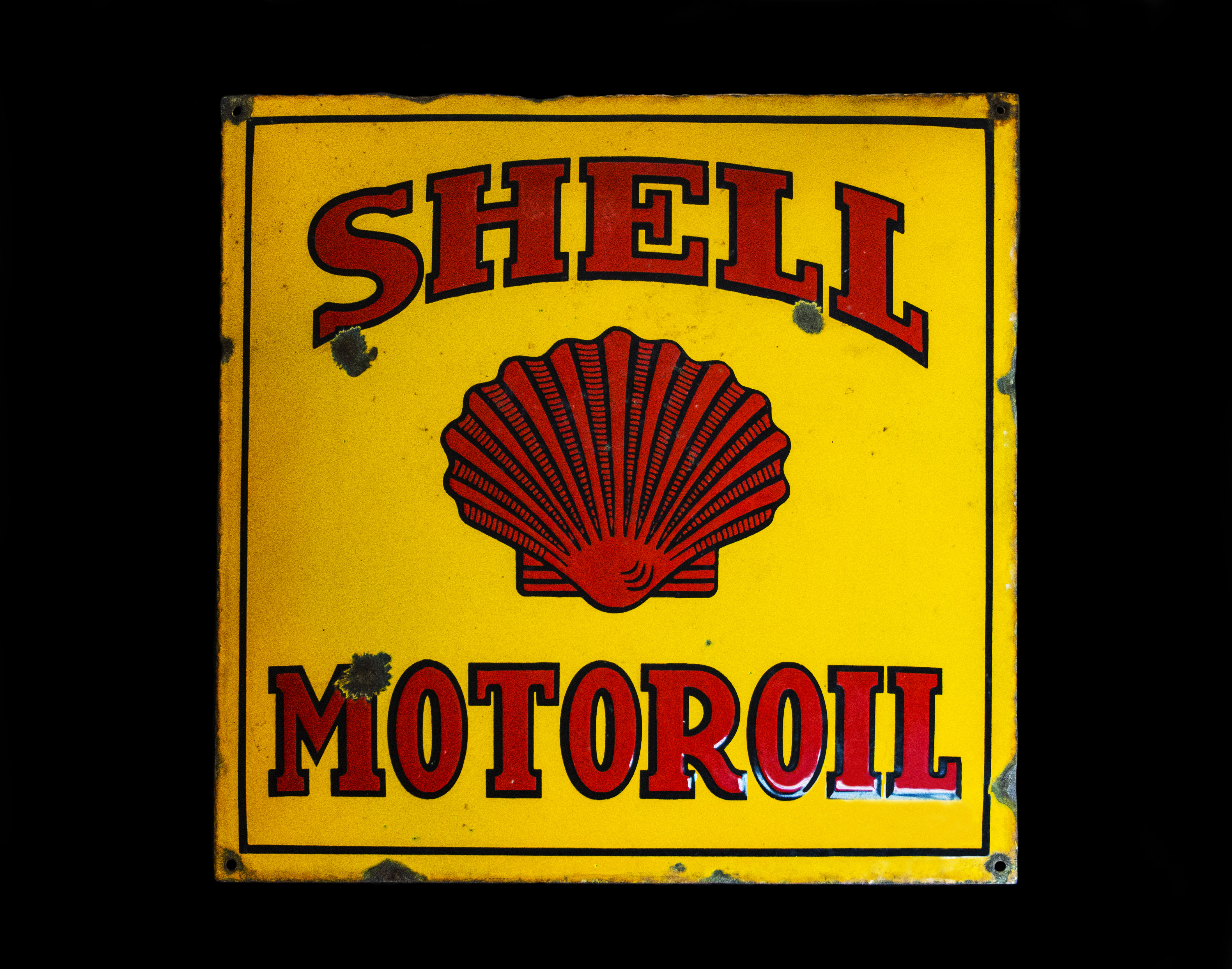 Vintage Shell Sign - Kemp London - Bespoke neon signs and prop hire.