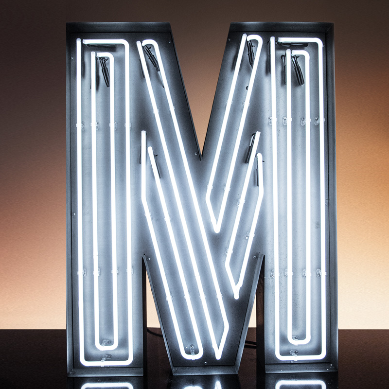 Neon M Hire - Kemp London - Bespoke neon signs and prop hire.