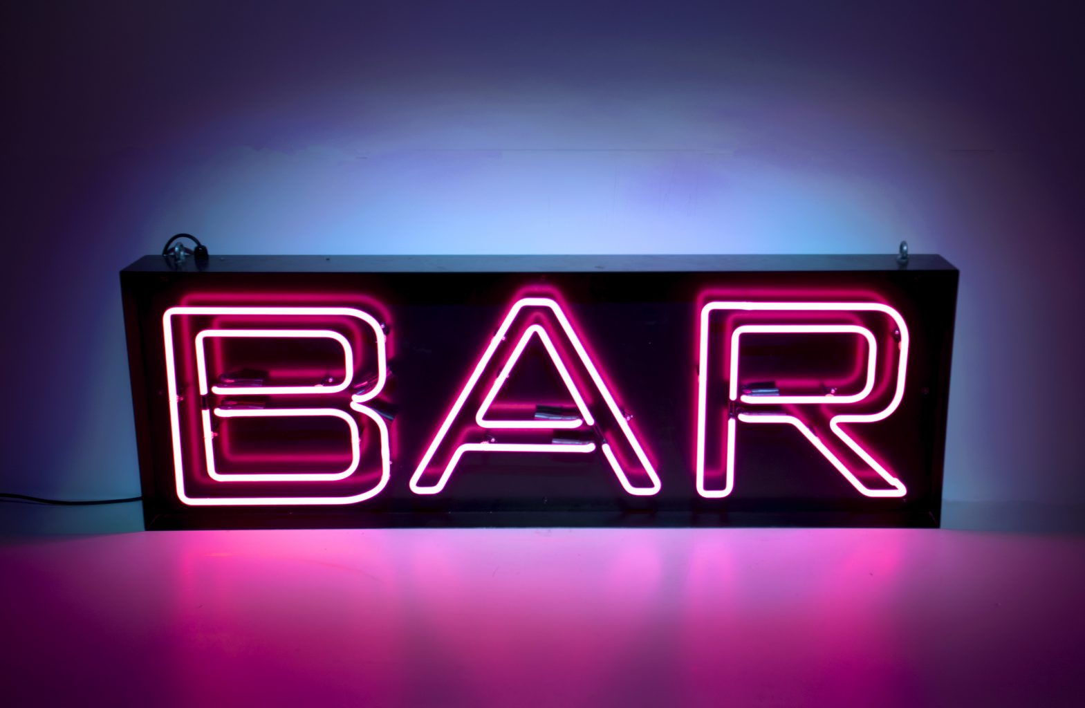Bar (Pink) 150cm x 50cm - Kemp London - Bespoke neon signs, prop hire ...